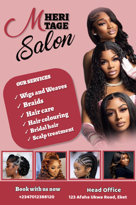 Copy of Pink Maximalist Hair Salon Poster Poster | PosterMyWall
