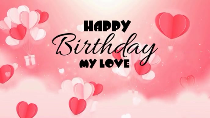 Pink Maximalist Happy Birthday Digital Display (16:9) Template ...