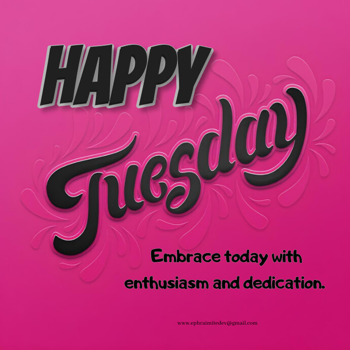Copy of Pink Maximalist Happy Tuesday Logo | PosterMyWall