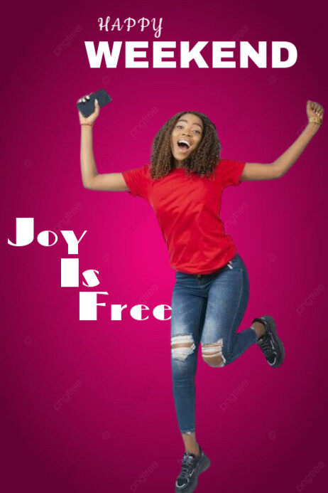 Pink Maximalist Happy Weekend Poster Template | PosterMyWall