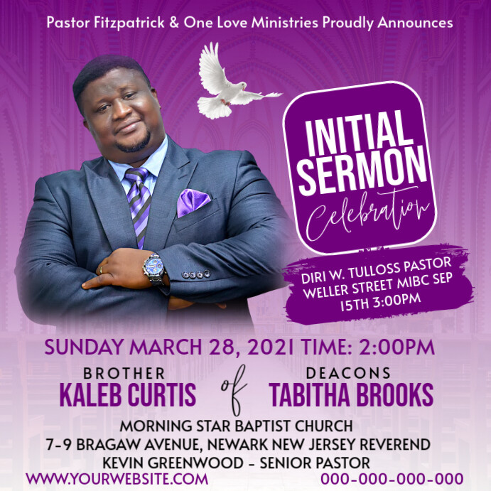 Copy of Pink Maximalist Initial Church Sermon Flyer Instagram Post ...