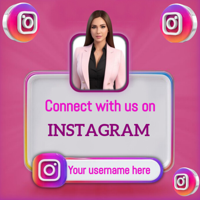 Copy of Pink Maximalist Instagram Connect Advert Template Instagram ...