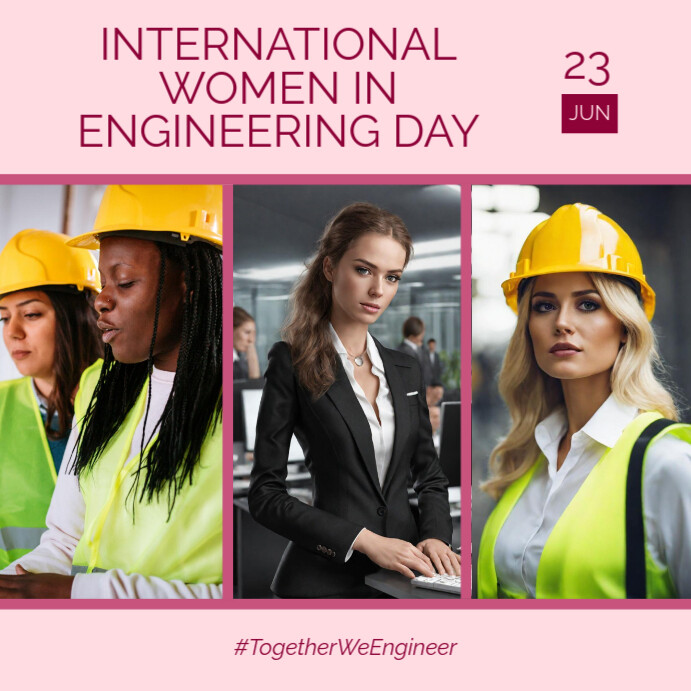Pink Maximalist International Women In Engineering Day Instagram Post ...