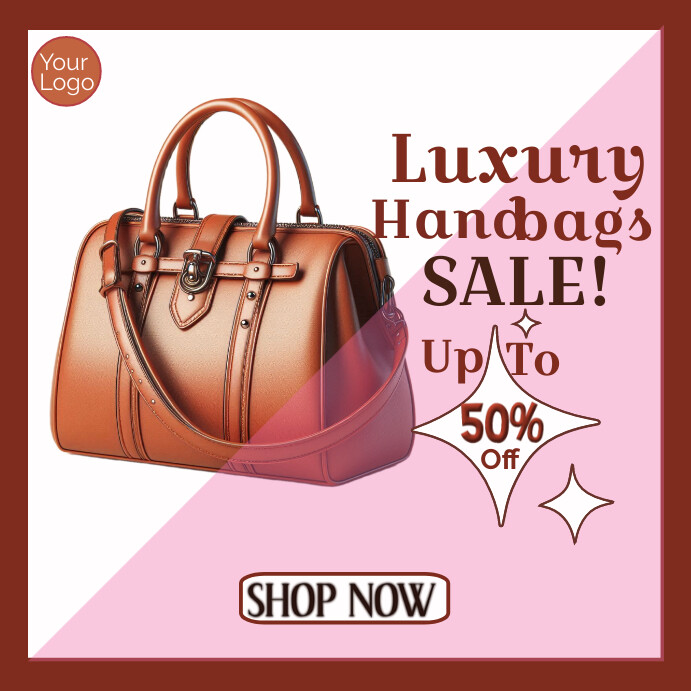 Pink Maximalist Ladies Handbags Sale Flyer In Template | PosterMyWall