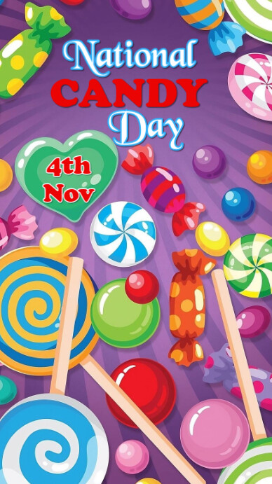 Plantilla de Pink Maximalist National Candy Day Instagram Story ...
