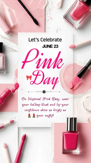 Pink Maximalist National Pink Day Instagram Story Template | PosterMyWall
