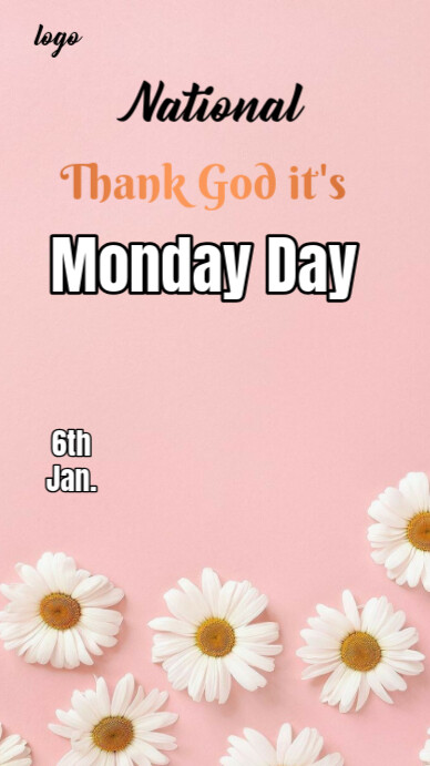 Pink Maximalist National Thank God It's Monday Day Instagram Story ...