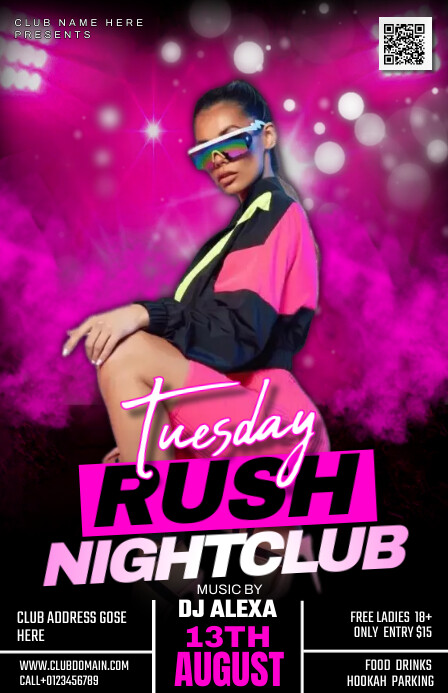 Pink Maximalist Party Flyer Tabloid Template | PosterMyWall