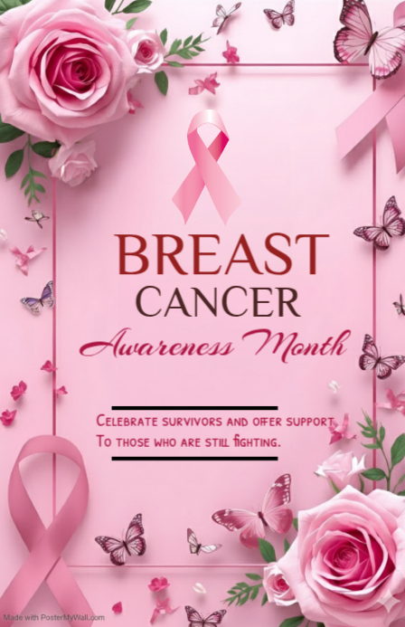 Copy of Pink Maximalist Pink Out Breast Cancer Party Invitation Tabloid ...
