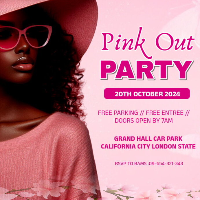 Modèle Pink Maximalist Pink Out Party Invitation Template Instagram ...