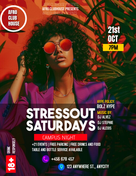 Pink Maximalist Purple Party Invitation/clubs Event Flyer Flyer (us ...