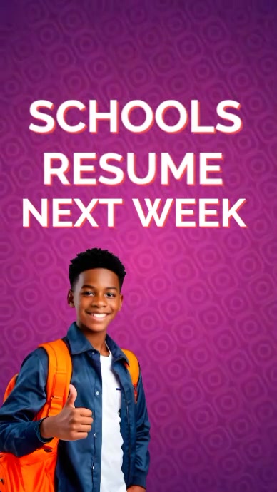 Pink Maximalist Schools Resume Next Week Youtube Short Template ...