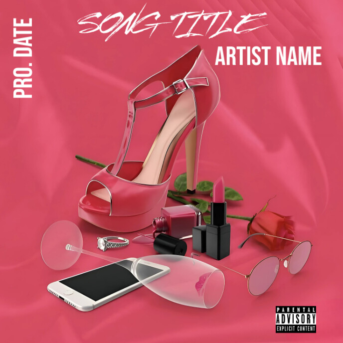 Pink Maximalist Song Title Album Cover Template | PosterMyWall