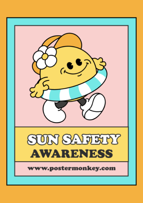 Pink Maximalist Sun Safety Awareness A2 Template | PosterMyWall