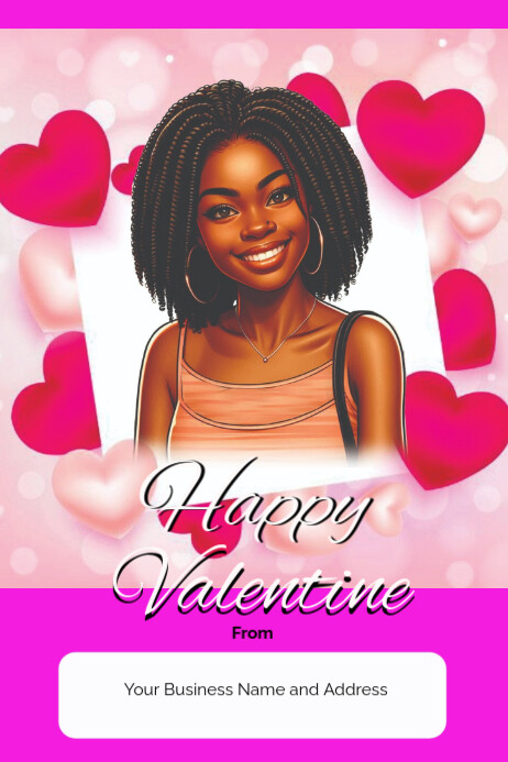 Pink Maximalist Valentine Greetings Banner Poster Template | PosterMyWall