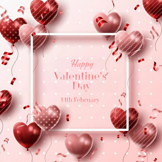 Pink Maximalist Valentine Instagram Post Template | PosterMyWall