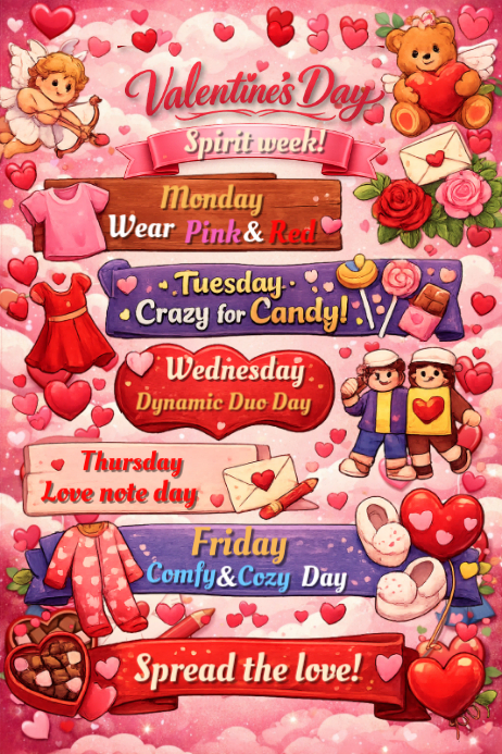 Pink Maximalist Valentine Spirit Week Poster Poster Template | PosterMyWall