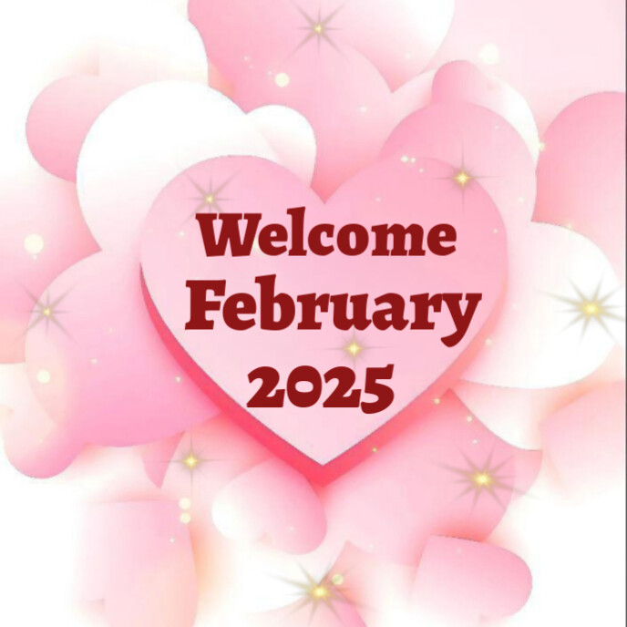Pink Maximalist Welcome To February 2025 Album Cover Template ...