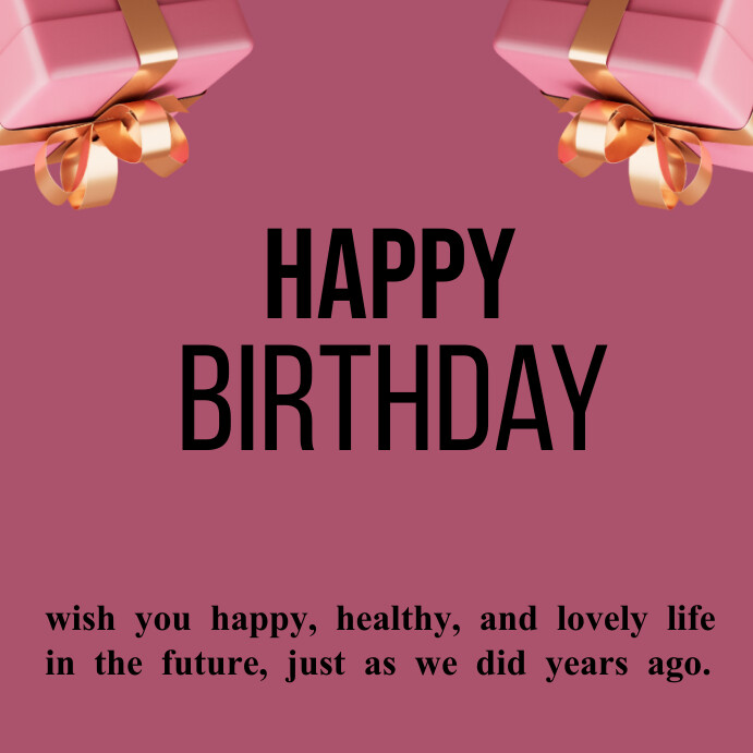 Pink Maximalist Wish You Happy Birthday Celeb Template | PosterMyWall