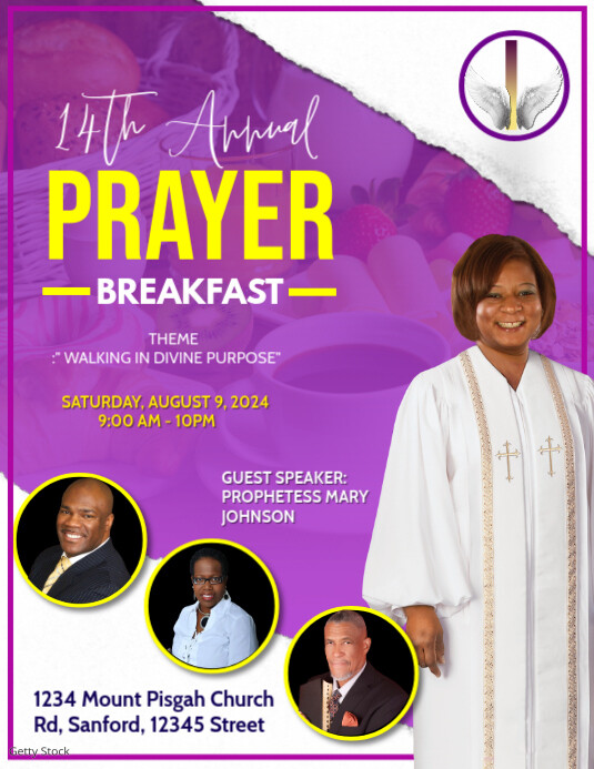 Copy of Pink Maximalist Women's Prayer Breakfast Flyer (us Letter ...