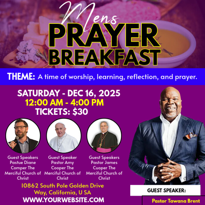 Copy of Pink Maximalist Womens Prayer Breakfast Flyer Instagram Post ...