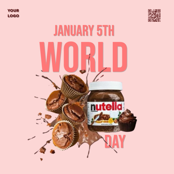 Copy of Pink Maximalist World Nutella Day 5th January 2025 Instagram Post | PosterMyWall