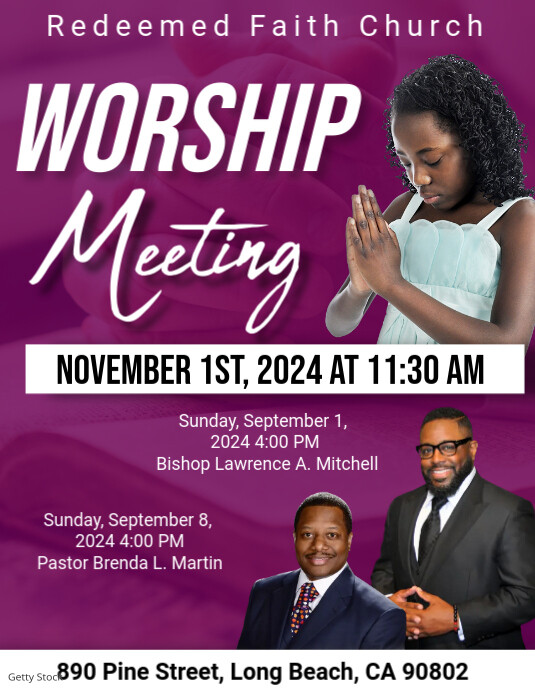 Pink Maximalist Worship Meeting Flyer (us Le Template | PosterMyWall