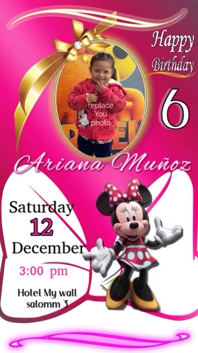 Pink Maximalista Birthday Party Pantalla Dig Template | PosterMyWall