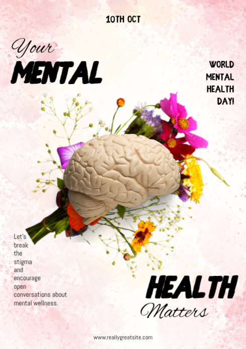 Copy of Pink Mental health IG post | PosterMyWall