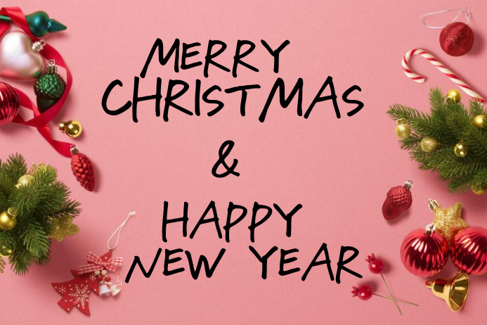 Pink Minimalis Christmas Poster Template | PosterMyWall