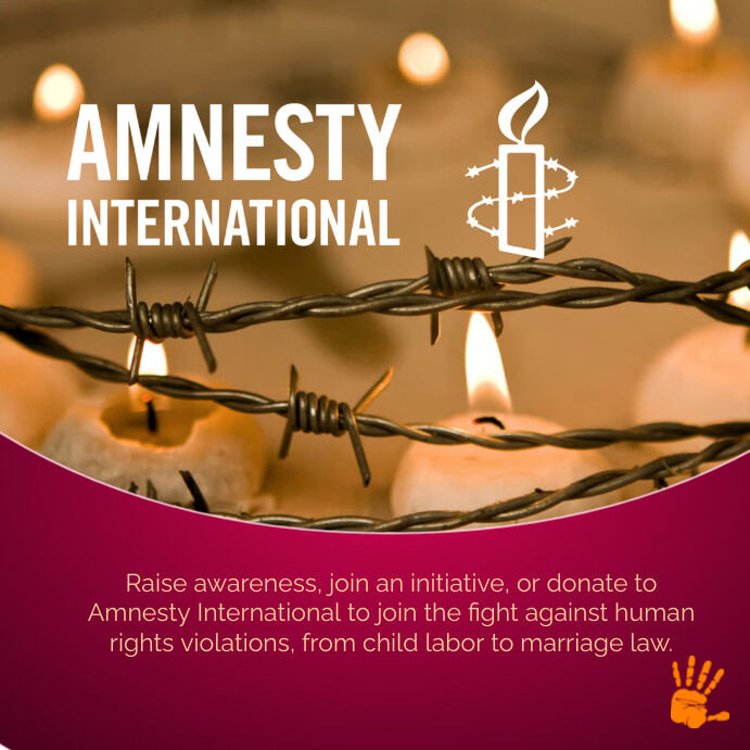 Plantilla de Pink Modern & Minimal Amnesty International D | PosterMyWall