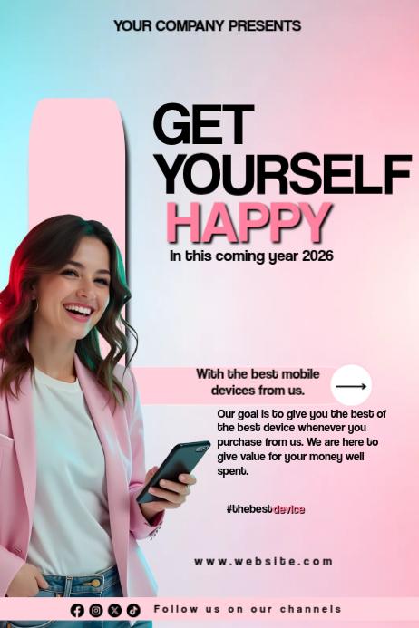 Plantilla de Pink Modern & Minimal Business Promotion Poster | PosterMyWall