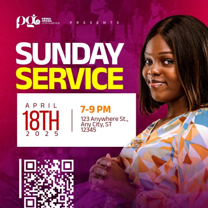 Copy of Pink Modern & Minimal Church Flyer Instagram Post | PosterMyWall