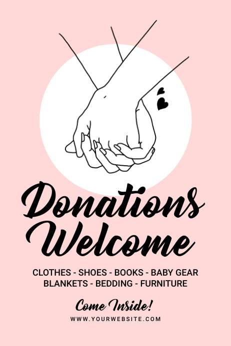 Copy of Pink Modern & Minimal Donation Charity Poster | PosterMyWall