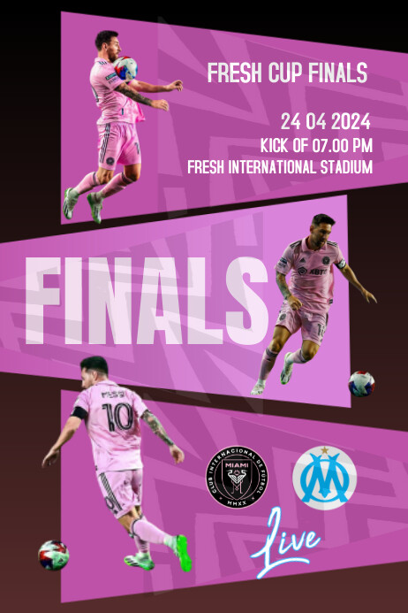 Copy of Pink Modern & Minimal Football Poster | PosterMyWall