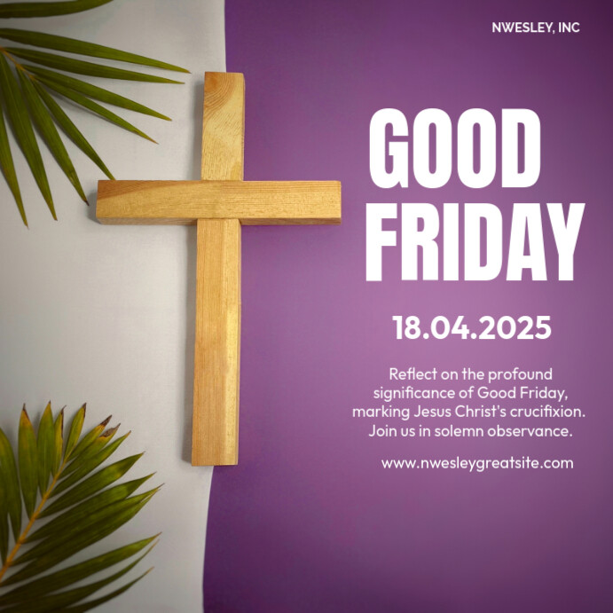Pink Modern & Minimal Good Friday Instagram Post Template | PosterMyWall