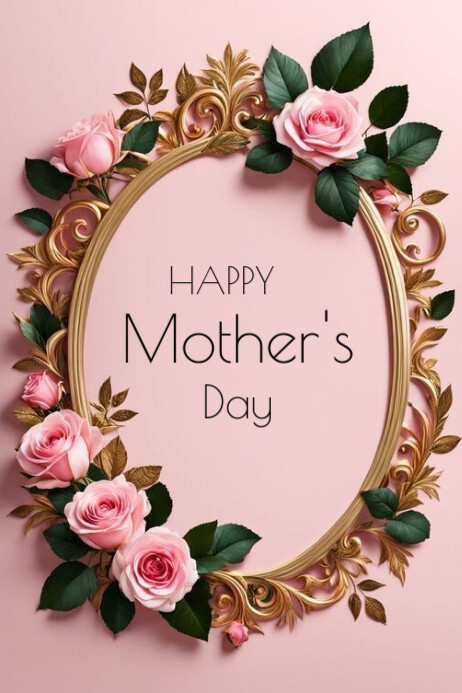 Pink Modern & Minimal Happy Mother's Day Poster Template | PosterMyWall