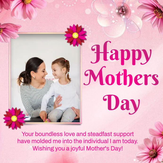 Pink Modern & Minimal Happy Mothers Day Template Design Instagram Post ...