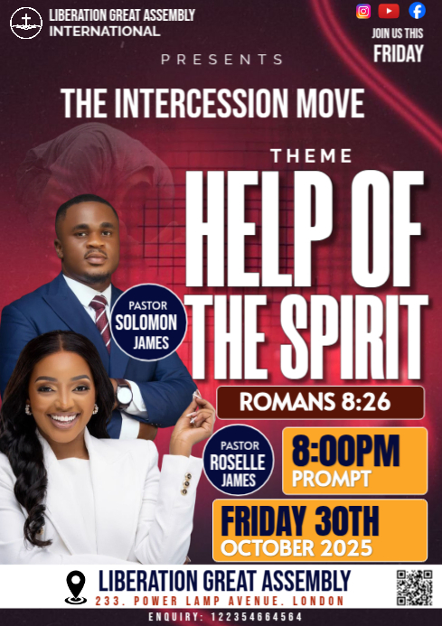 Pink Modern & Minimal Help Of The Spirit | Church Prayer & Holy Spirit ...