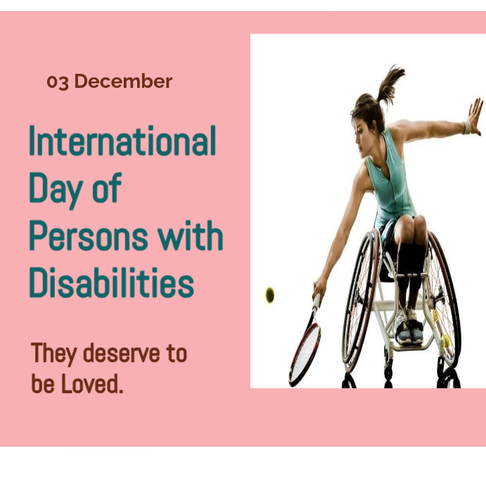Pink Modern & Minimal International Day Of People With Disabilities ...