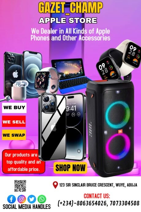 Pink Modern & Minimal Phones And Gadgets Store Poster Template ...
