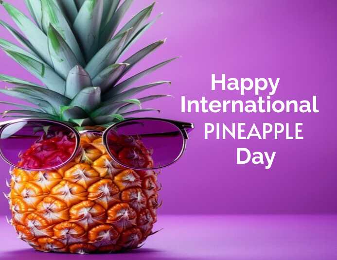 Copy of Pink Modern & Minimal Pineapple Day Flyer (us | PosterMyWall