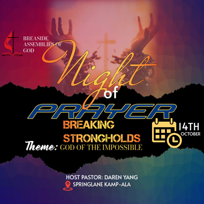 Copy of Pink Modern & Minimal Prayer Night Instagram Post | PosterMyWall