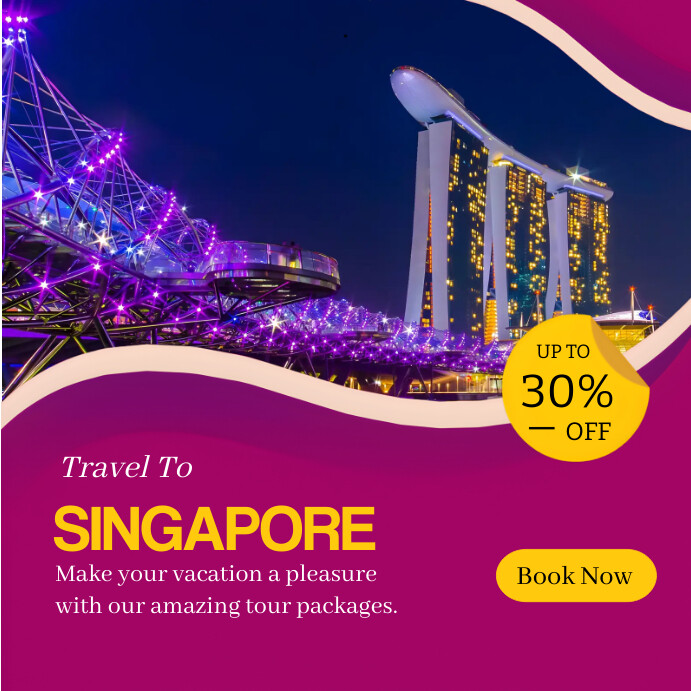 Pink Modern & Minimal Travel Agency Flyer Ins Template | PosterMyWall