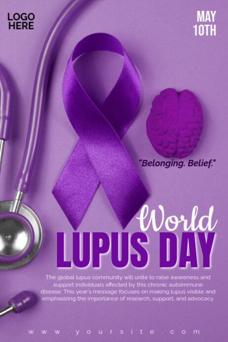 Copy of Pink Modern & Minimal World Lupus Day Poster | PosterMyWall