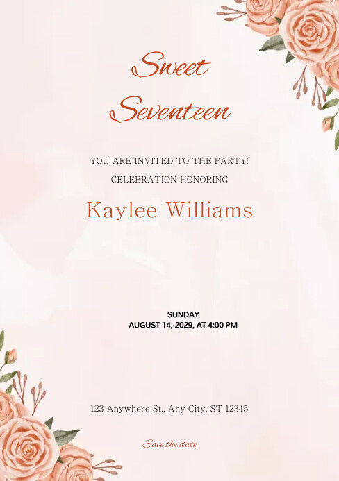 Pink Party In Invitation Wording Pink Rose Gold Modern Birthday Party