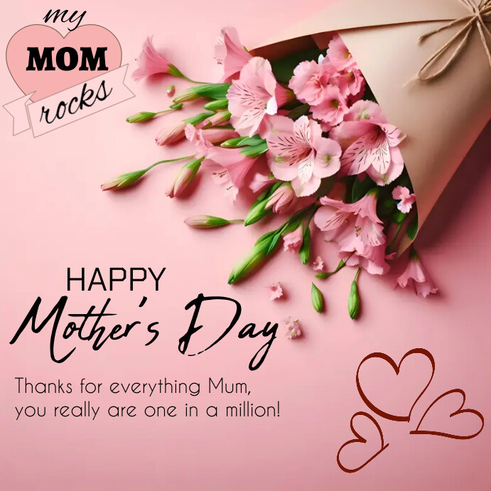 Pink mother's day editable template | PosterMyWall