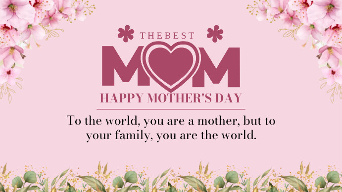 Pink Mother's day wish Template | PosterMyWall