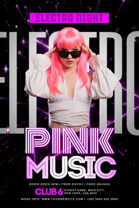 Pink Music Template | PosterMyWall