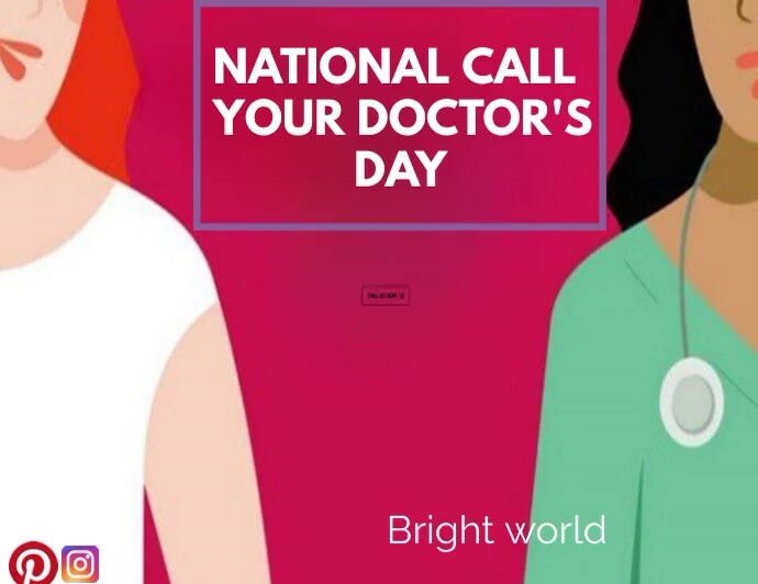 Plantilla de Pink National Call Your Doctor's Day Flyer | PosterMyWall